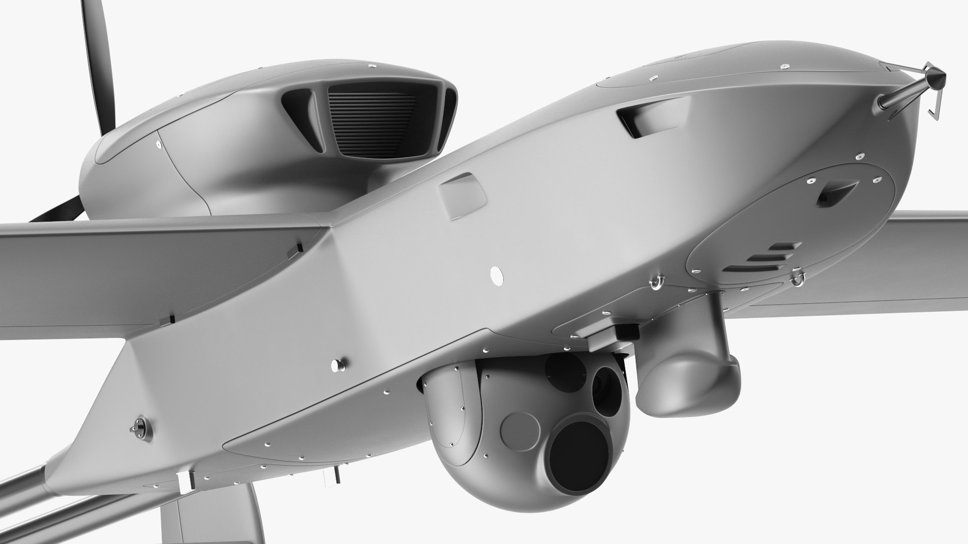 Fixed-wing Surveillance Drone Grey 3D Model - TurboSquid 2159252