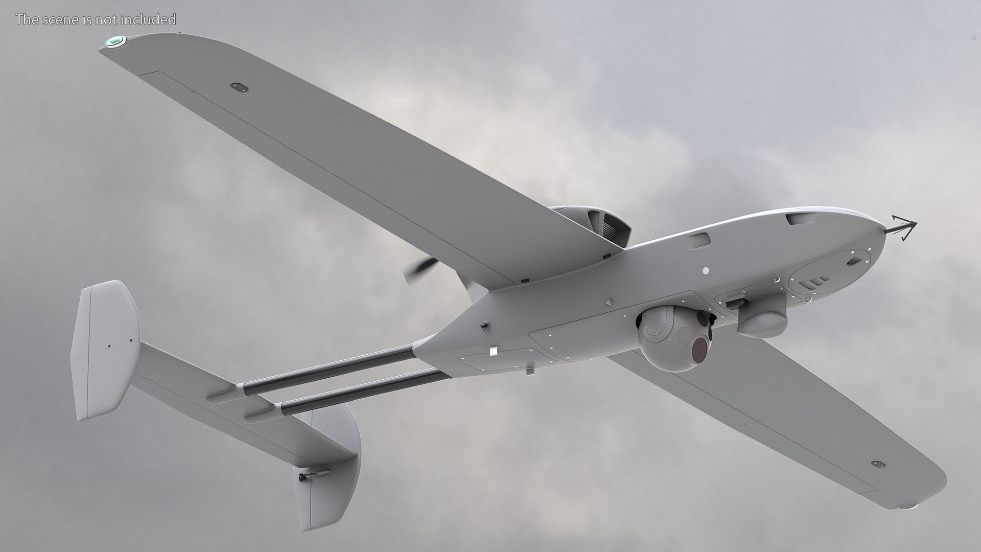 Fixed-wing Surveillance Drone Grey 3D Model - TurboSquid 2159252