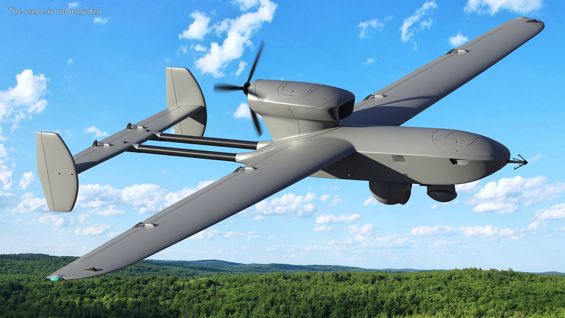 Fixed-wing Surveillance Drone Grey 3D Model - TurboSquid 2159252