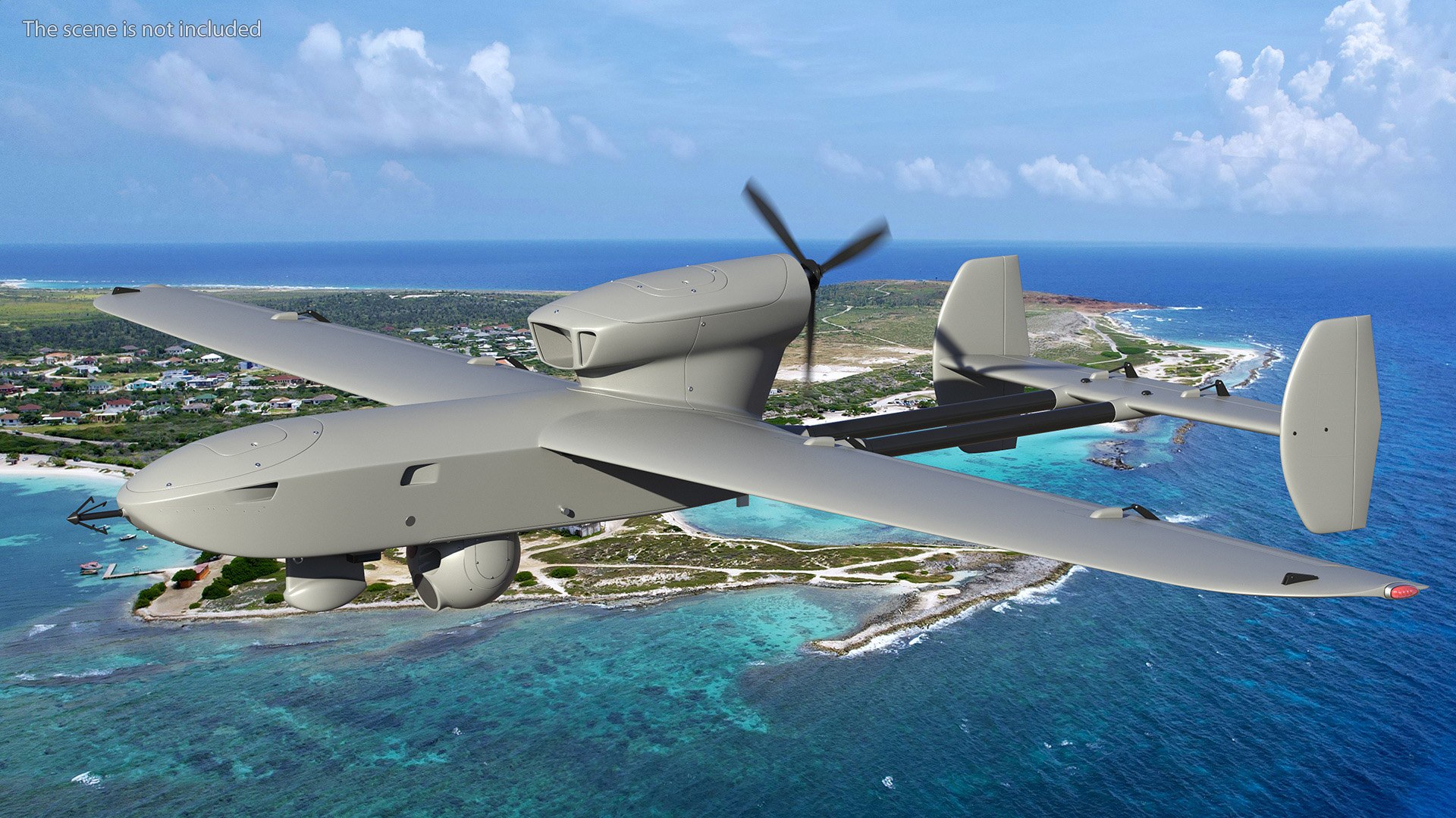 Fixed-wing Surveillance Drone Grey 3D Model - TurboSquid 2159252