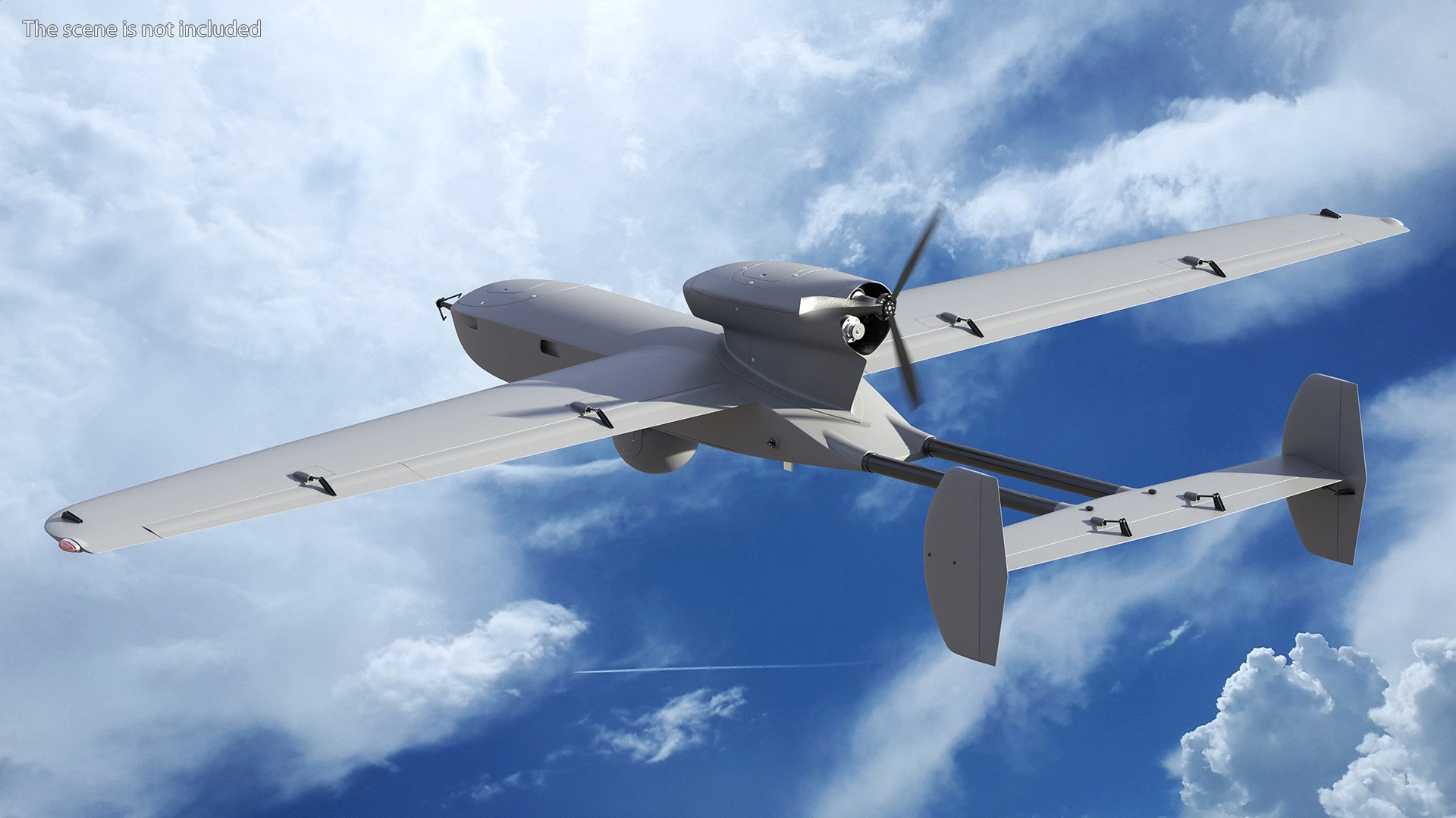 Fixed-wing Surveillance Drone Grey 3D Model - TurboSquid 2159252