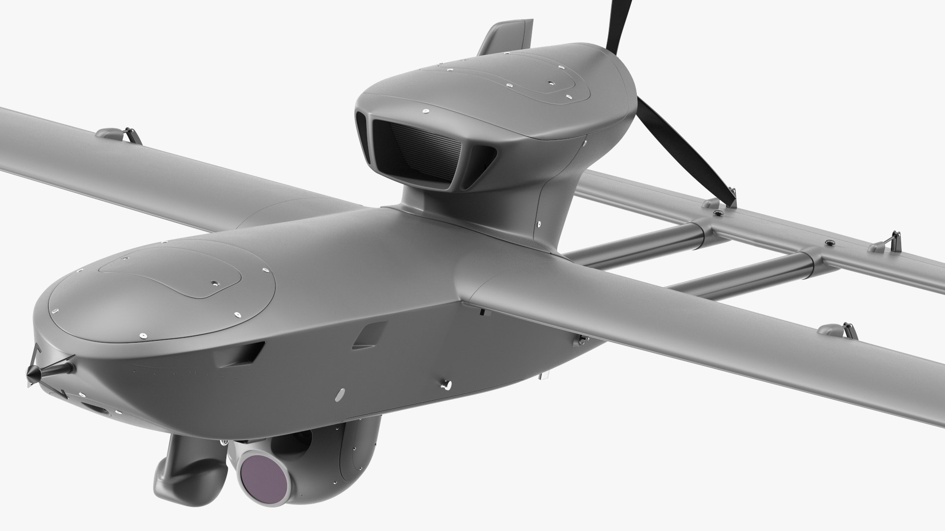 Fixed-wing Surveillance Drone Grey 3D Model - TurboSquid 2159252
