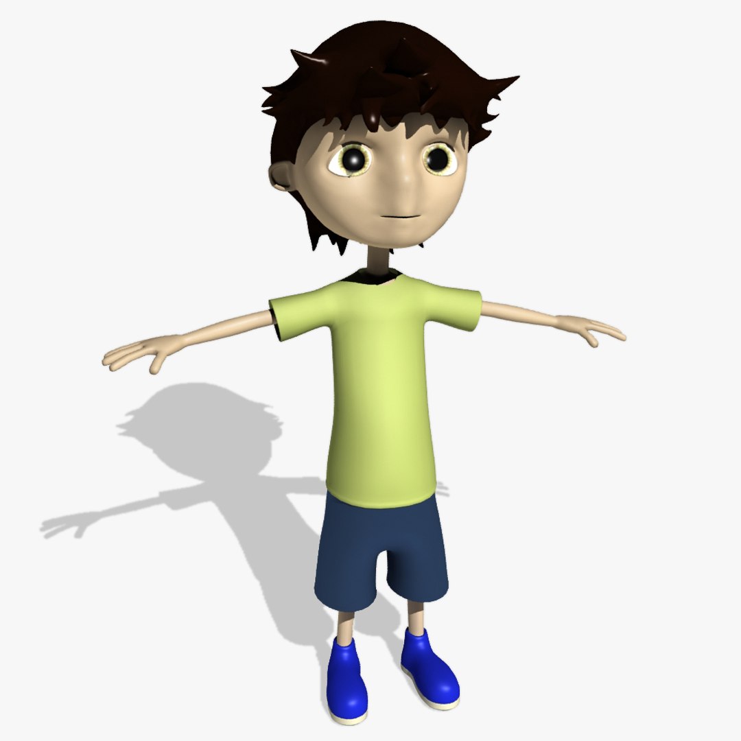 3d Model Comic Boy Character