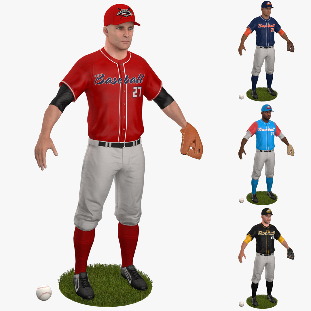 3D Baseball Players SET - TurboSquid 1807644
