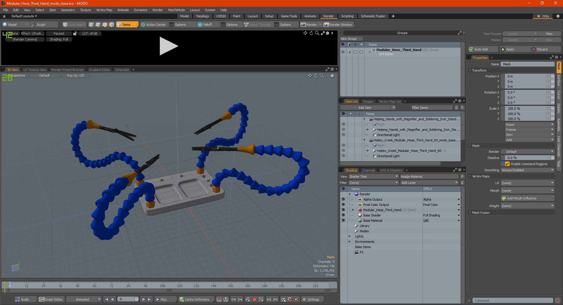 3D Modular Hose Hand - TurboSquid 1606781