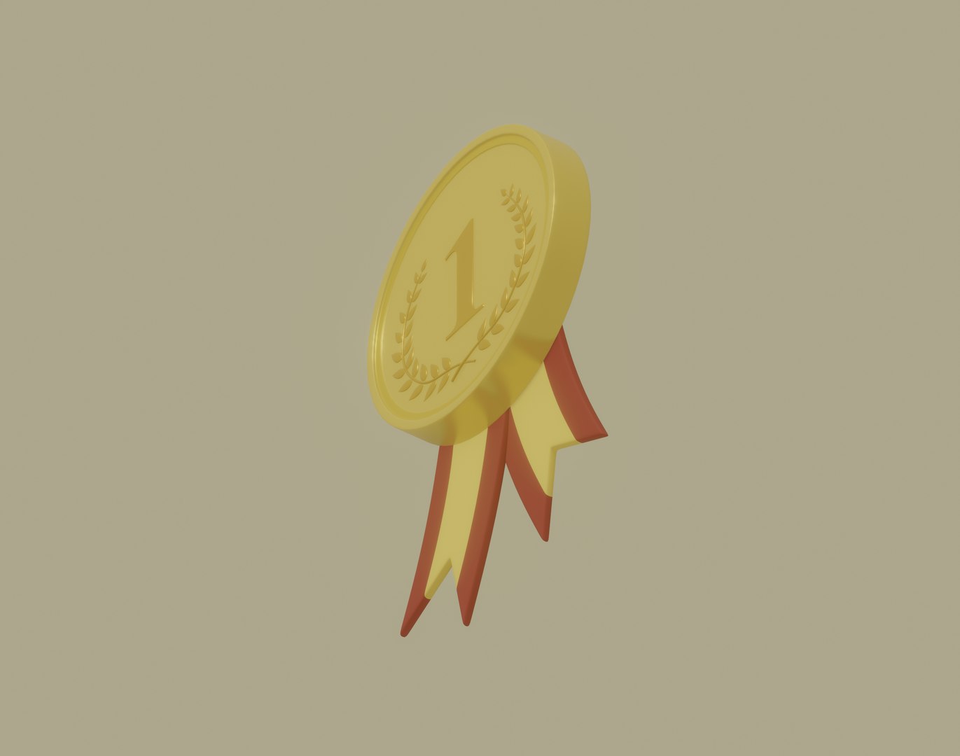 3D Gold Medal Model - TurboSquid 2197160