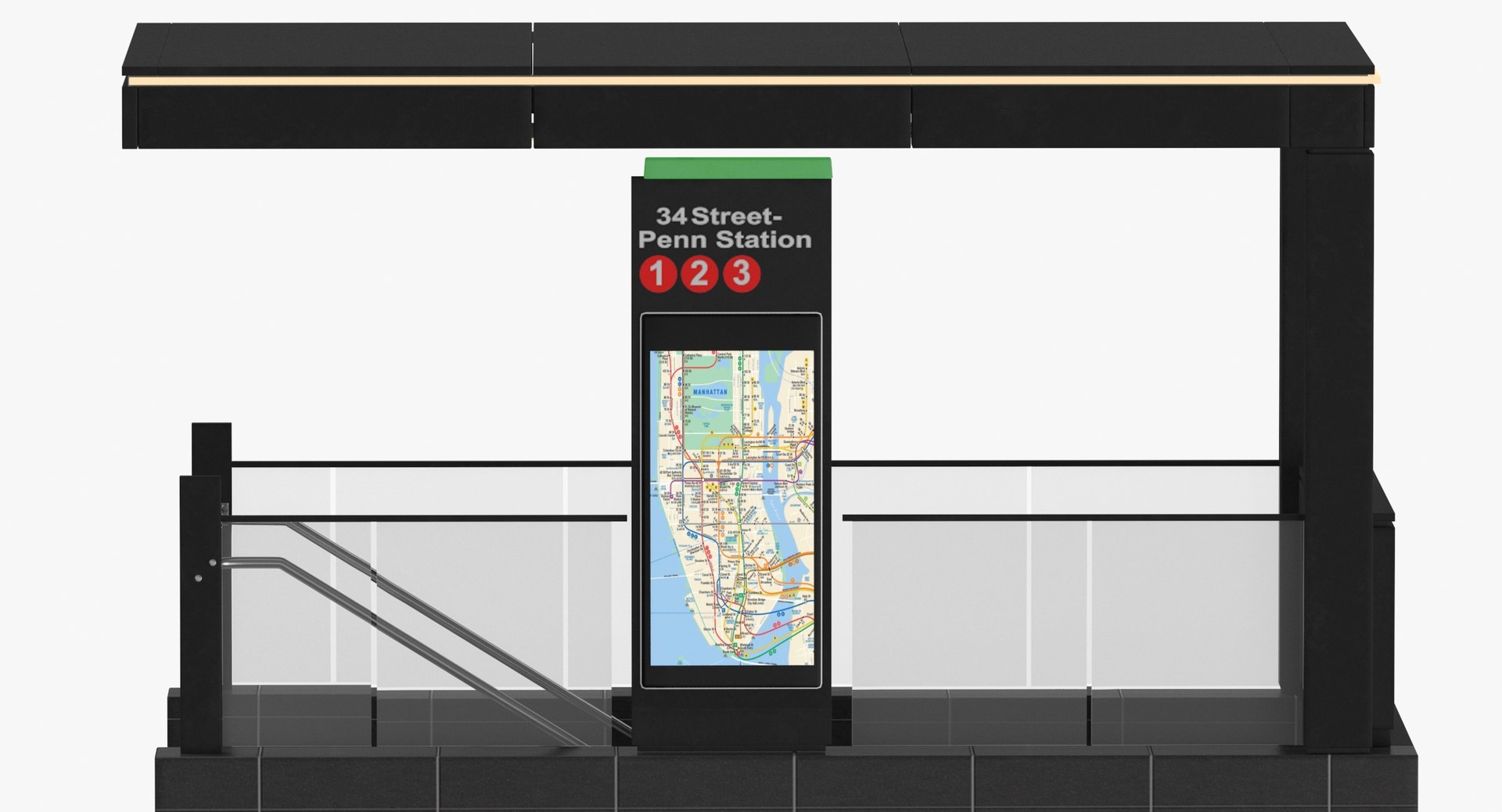 Subway Entrance 02 Clean and Dirty model - TurboSquid 2028382