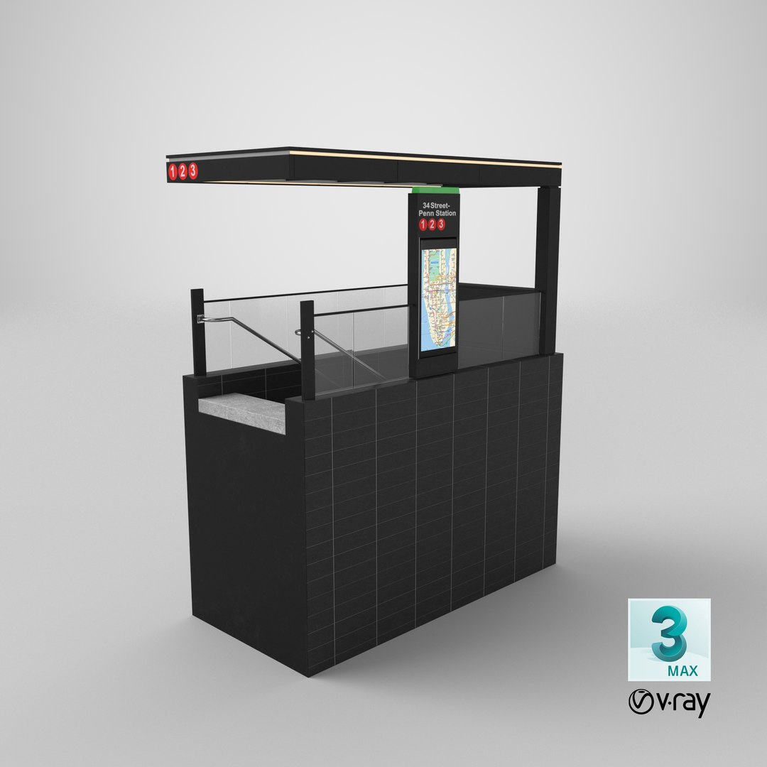 Subway Entrance 02 Clean And Dirty Model - TurboSquid 2028382