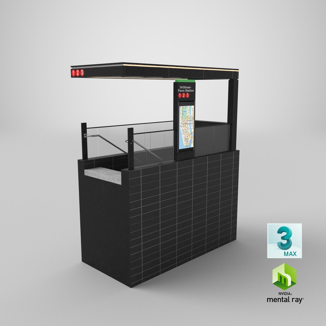 Subway Entrance 02 Clean And Dirty Model - TurboSquid 2028382