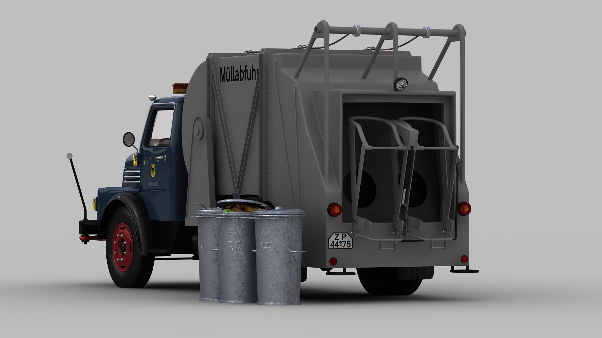 S4000 Garbage Truck 3d Model