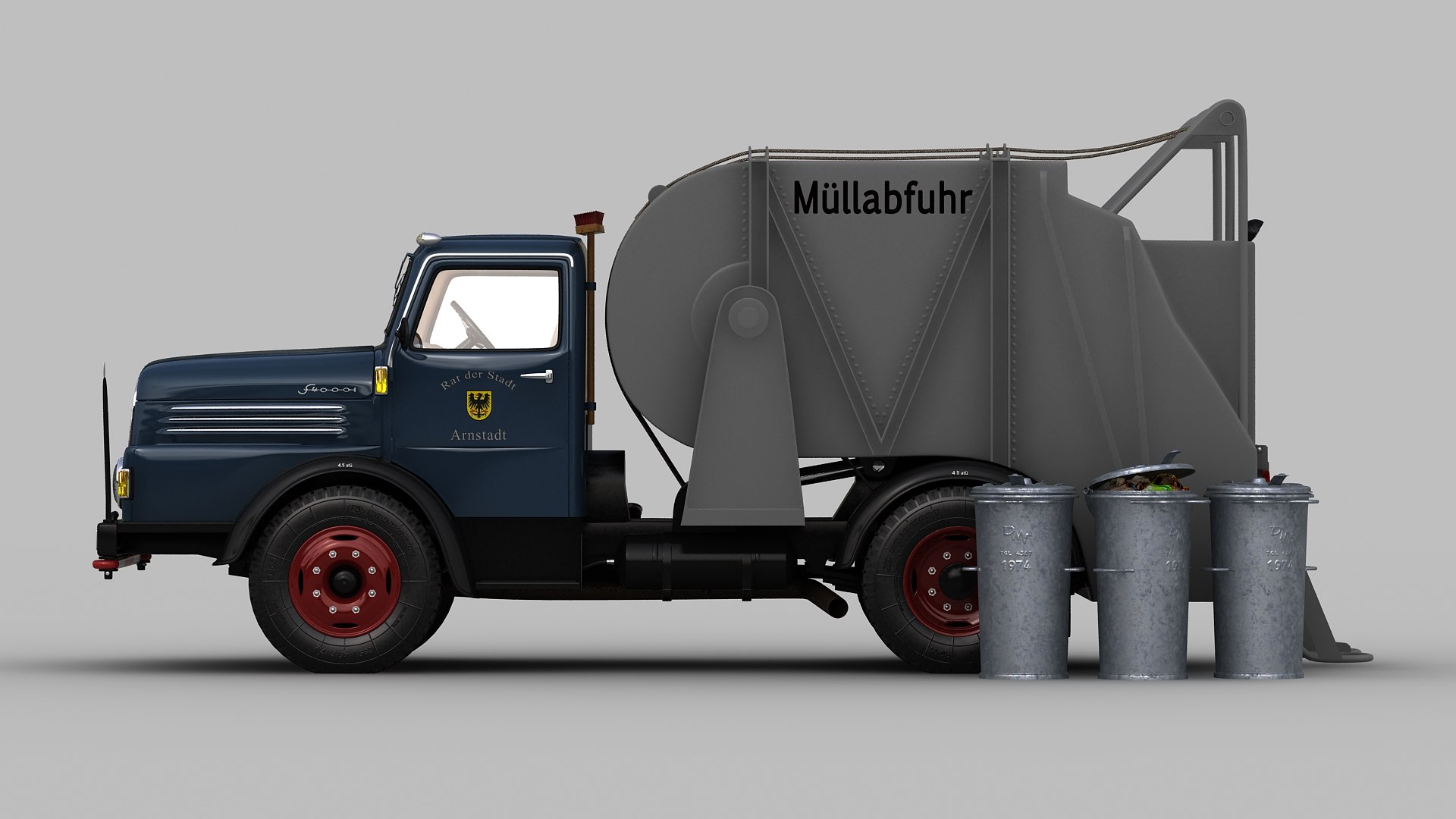 S4000 Garbage Truck 3d Model
