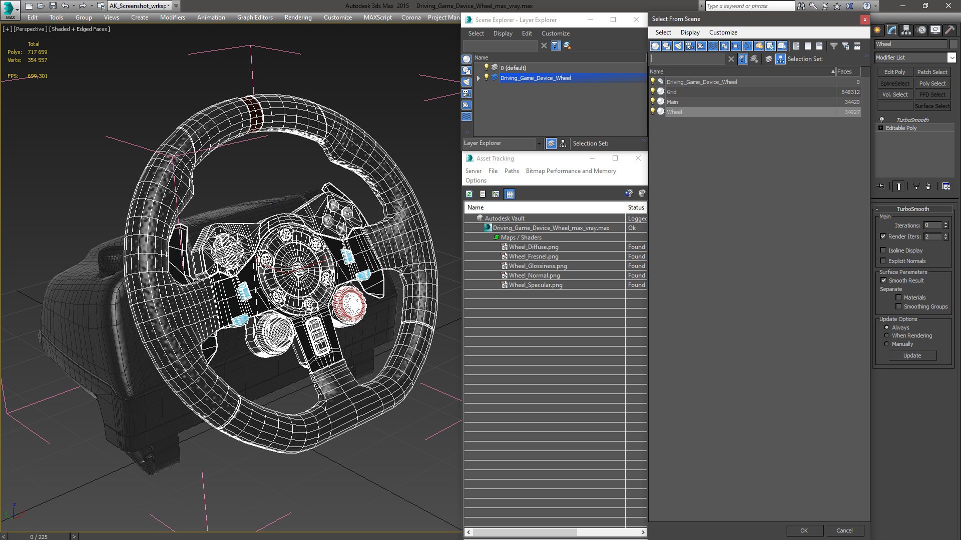 Driving Game Device Wheel 3D model - TurboSquid 2112972