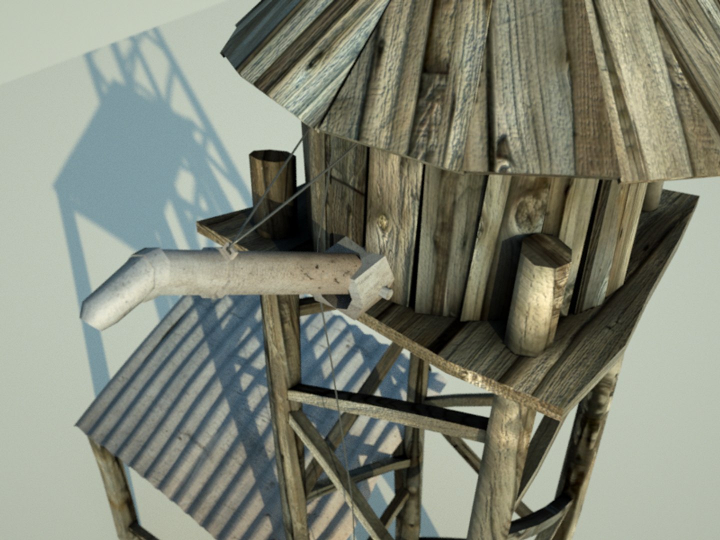 3d far water tower model