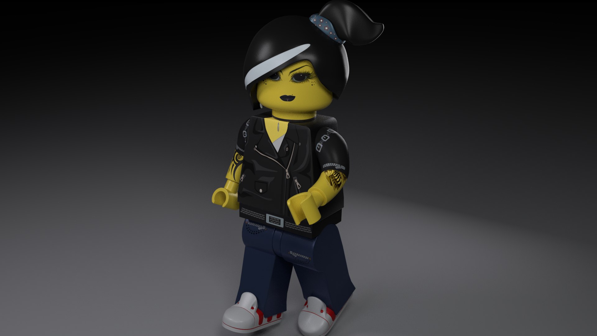 Lego Rock Girl 3d Obj