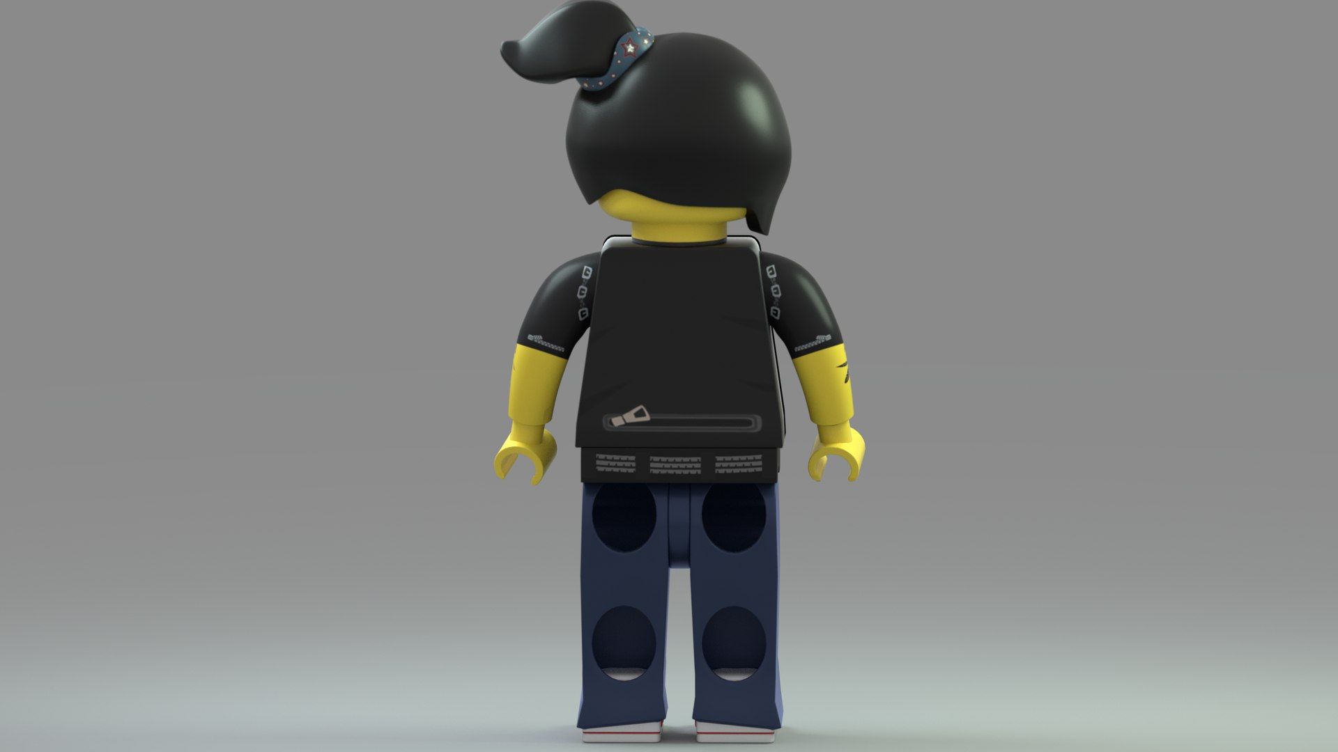 Lego Rock Girl 3d Obj