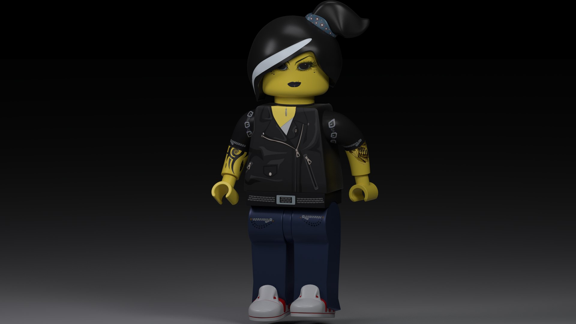 Lego Rock Girl 3d Obj