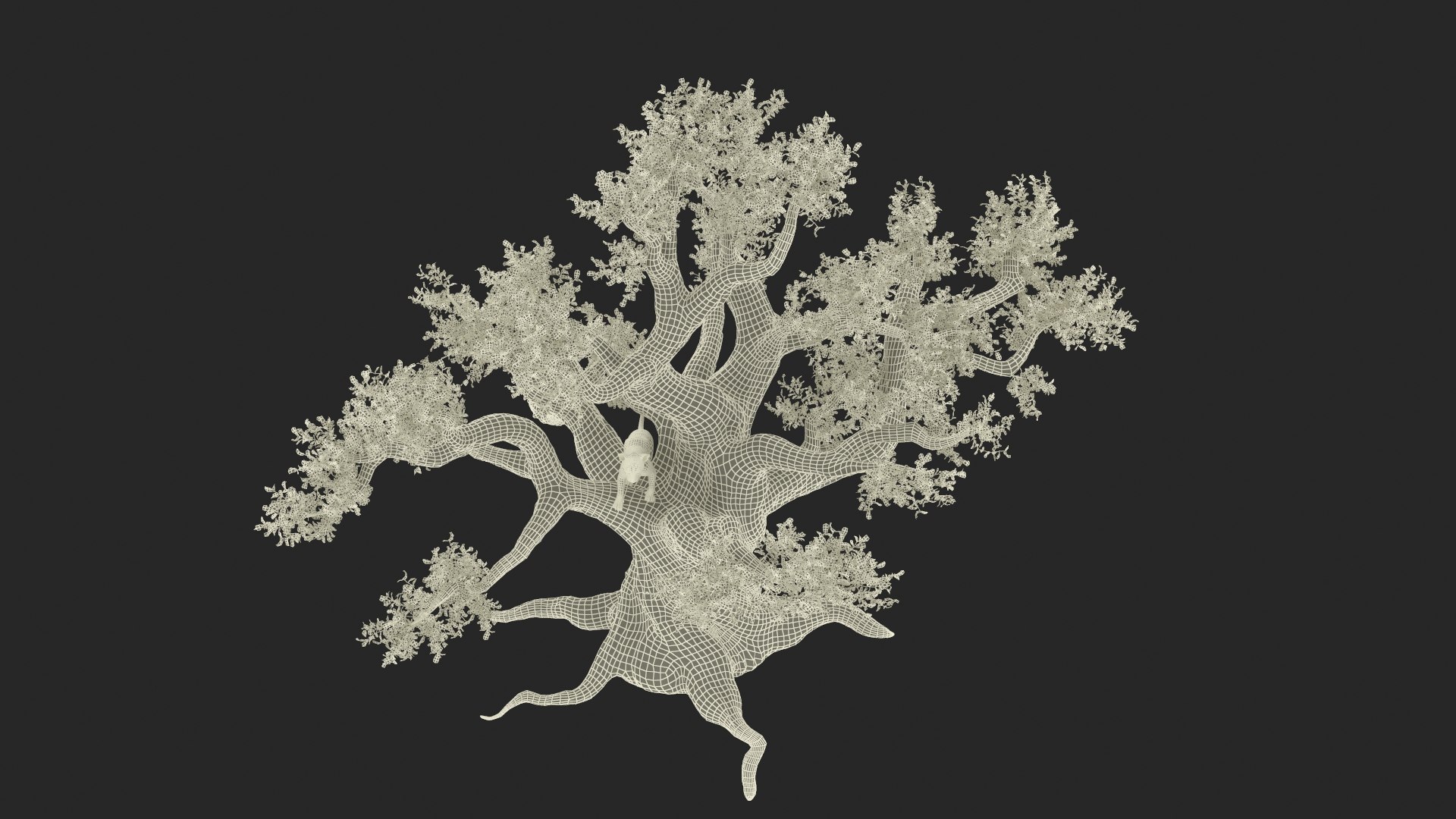 Black Panther Cub On Ancient Twisted Tree 3D Model - TurboSquid 2348842