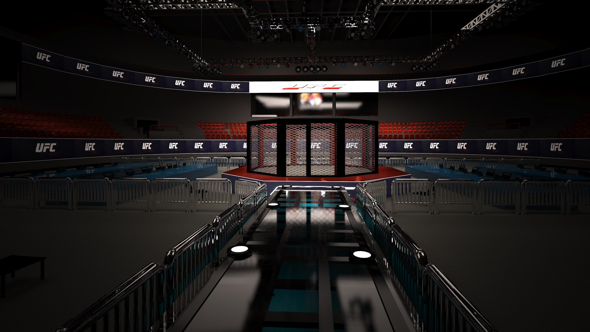 3D Model Ufc Fighting Arena - TurboSquid 1420565