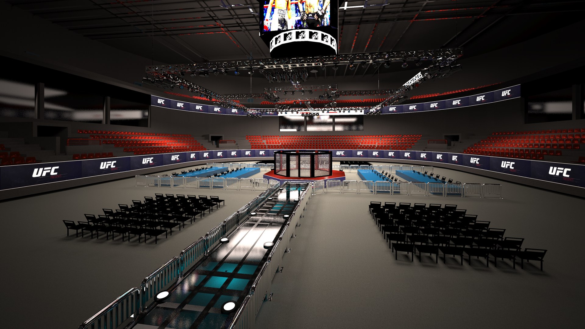 3D Model Ufc Fighting Arena - TurboSquid 1420565