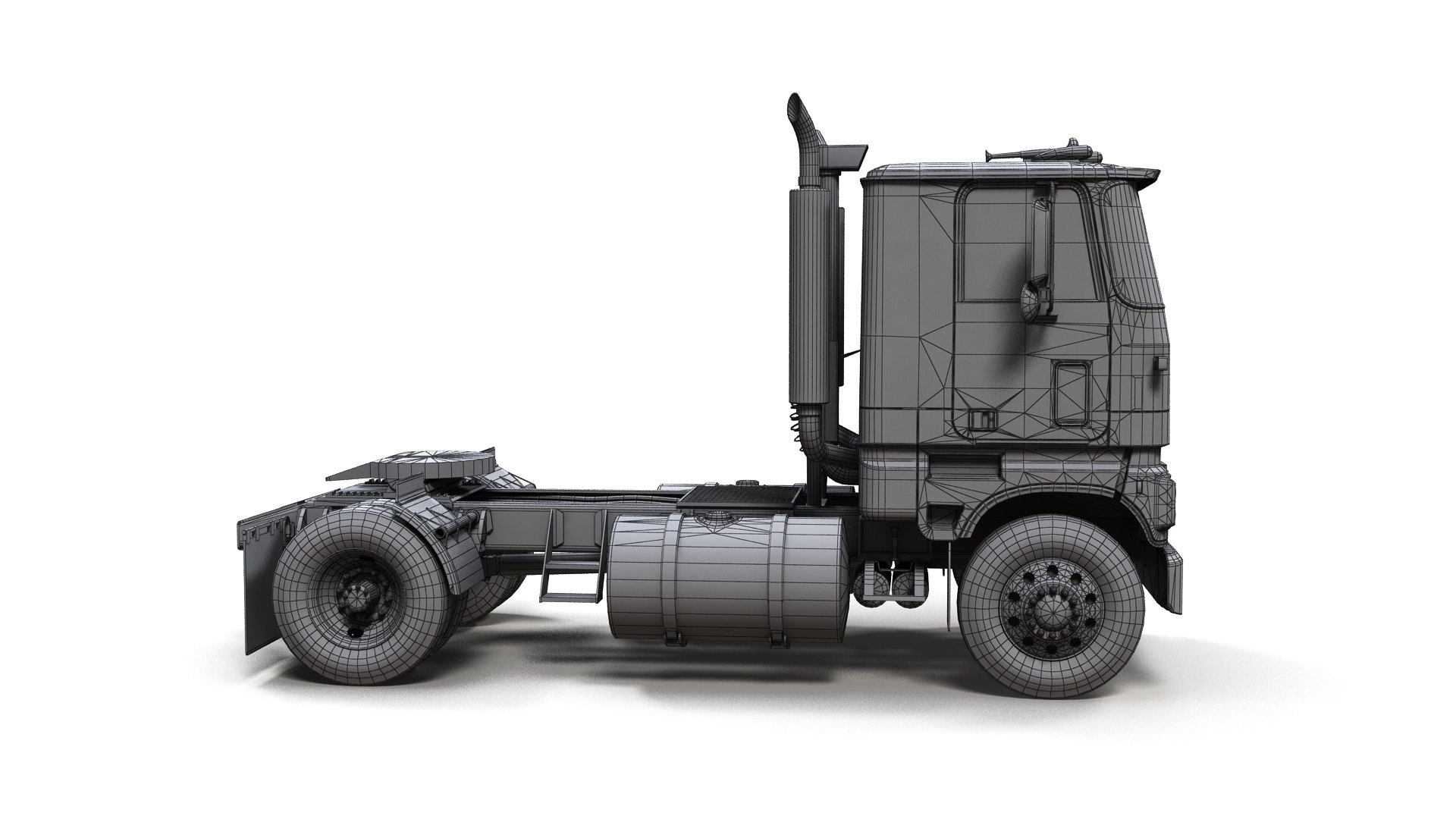 3D Model Cabover Single Axle Truck - TurboSquid 2067734