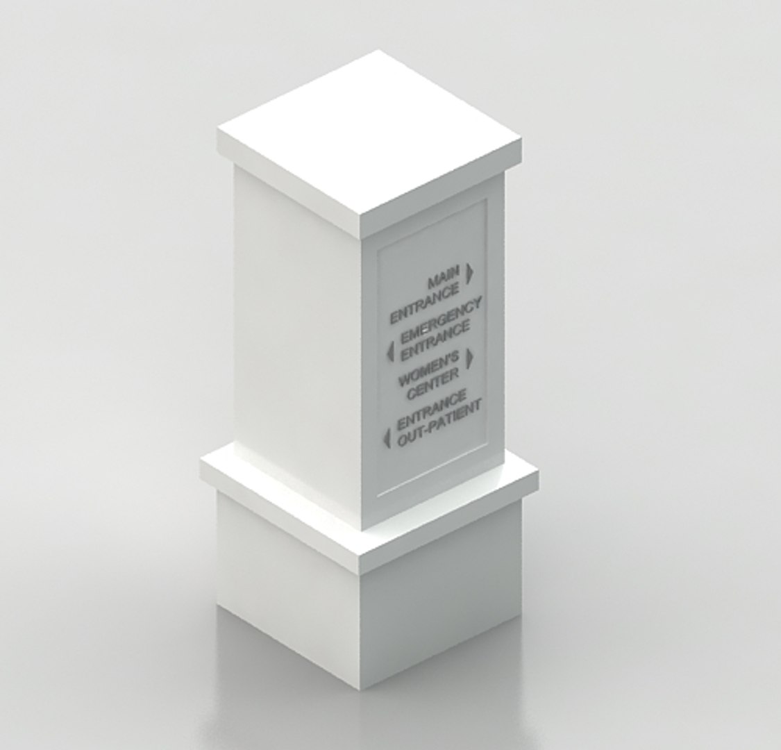 3d model monument sign 1