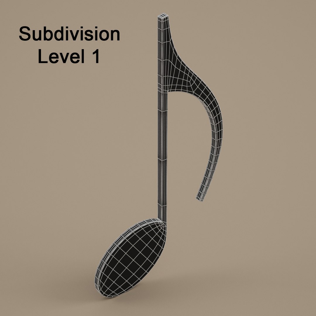 musical symbols modeled 3d model