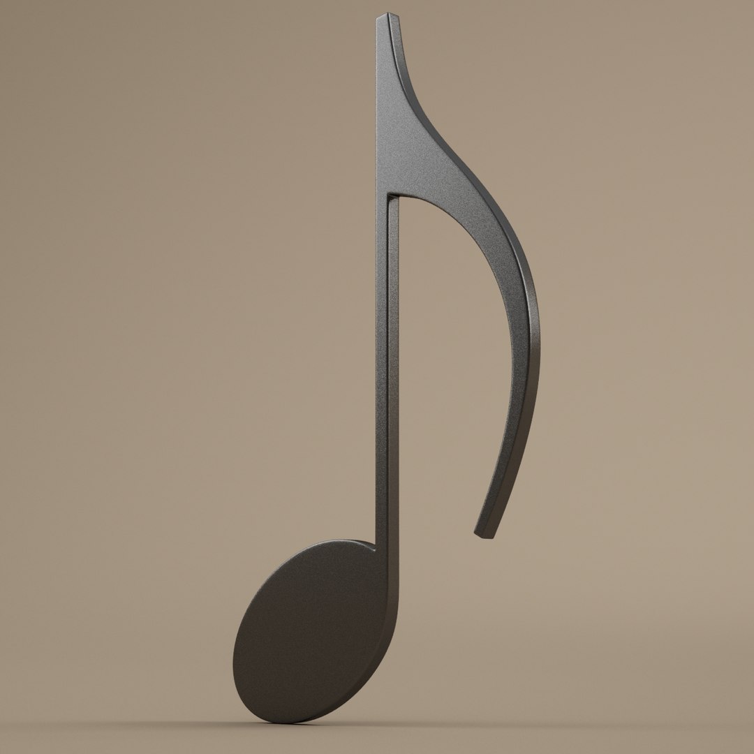 musical symbols modeled 3d model