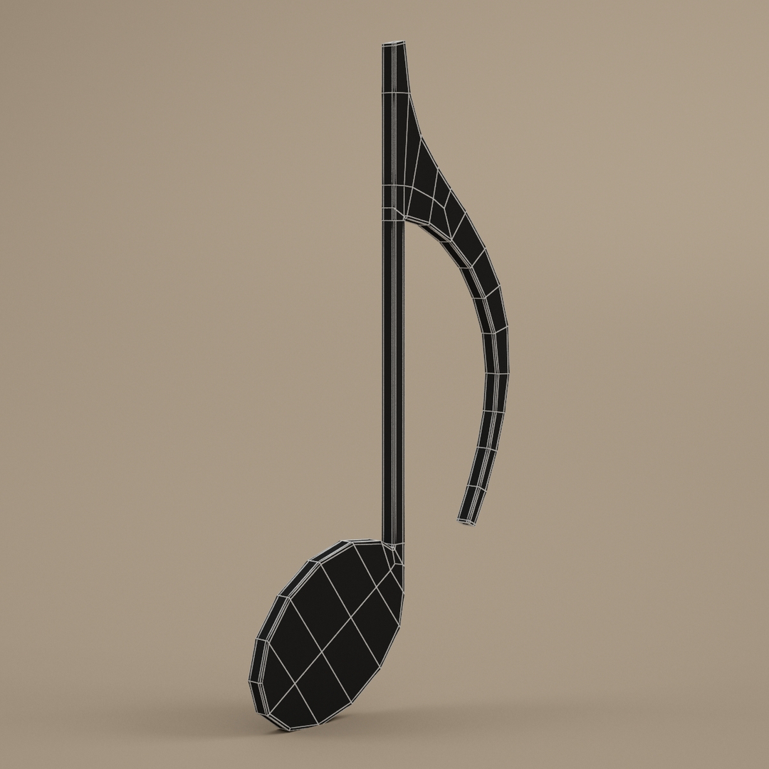 musical symbols modeled 3d model