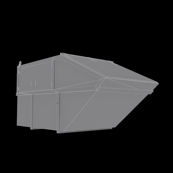 blue painted metal container 3d model