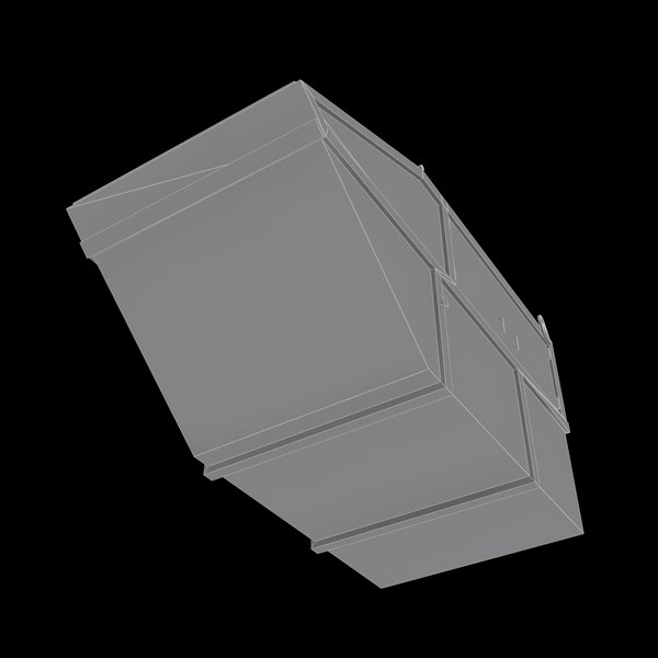 blue painted metal container 3d model