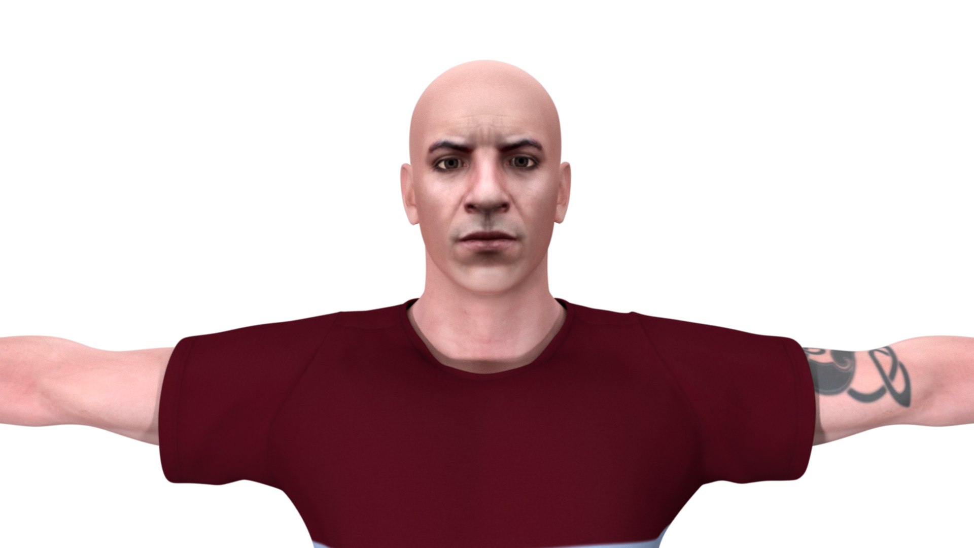 3D Vin Diesel Maya-2020-RIG - TurboSquid 2344094