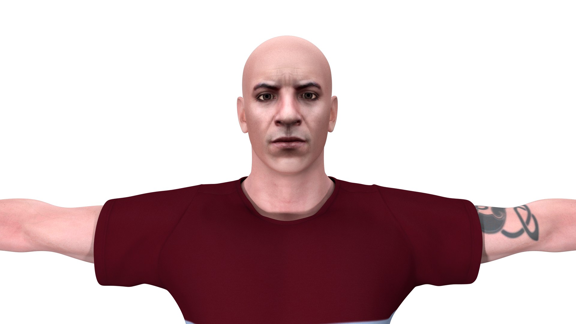 3D Vin Diesel Maya-2020-RIG - TurboSquid 2344094