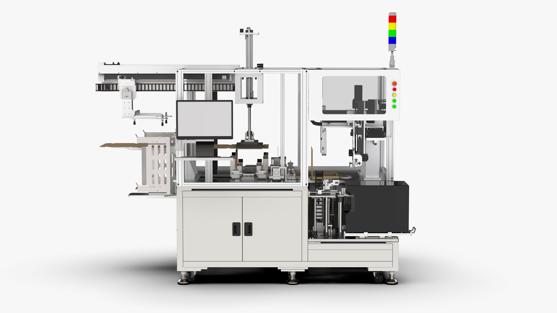 3D Automatic Folding Box Labeling Machine - TurboSquid 1994832