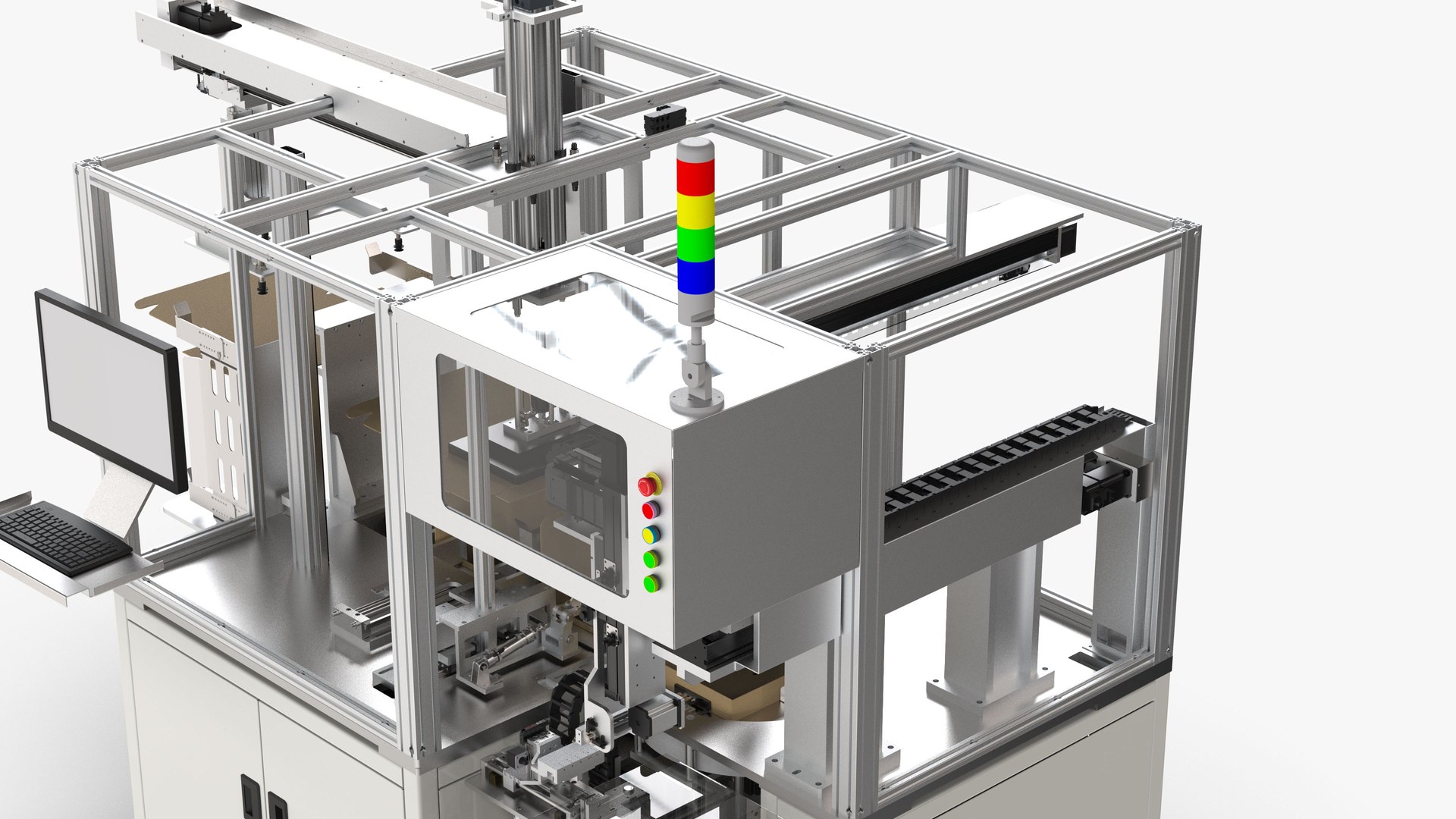 3D Automatic Folding Box Labeling Machine - TurboSquid 1994832