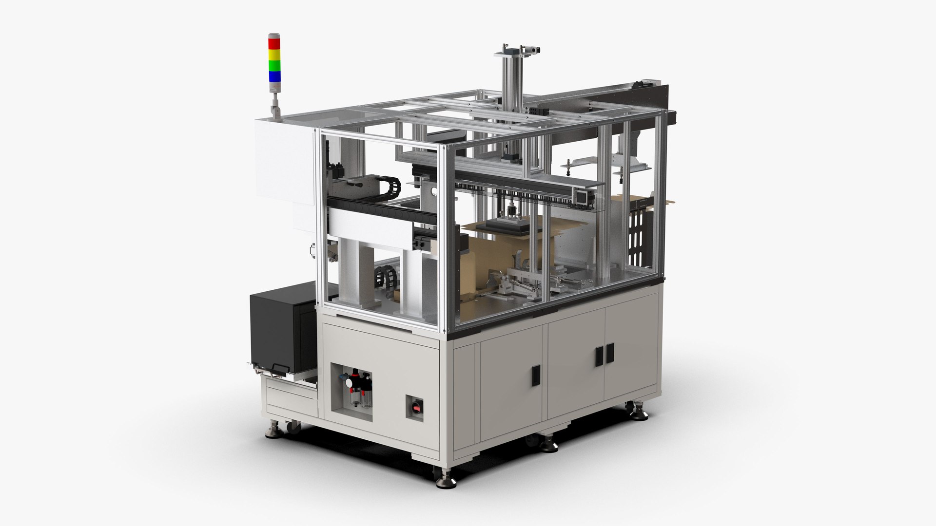 3D Automatic Folding Box Labeling Machine - TurboSquid 1994832