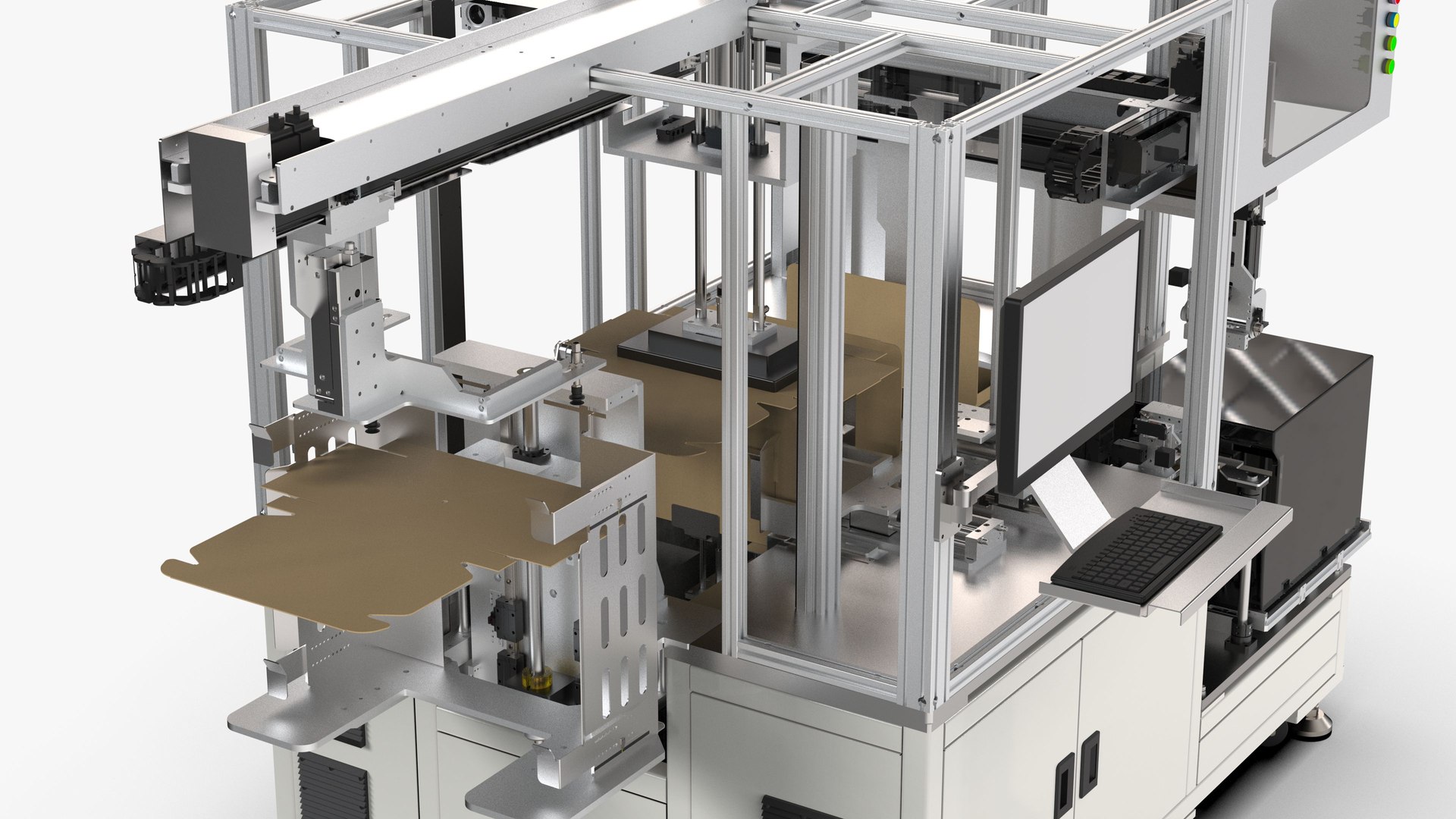 3D Automatic Folding Box Labeling Machine - TurboSquid 1994832