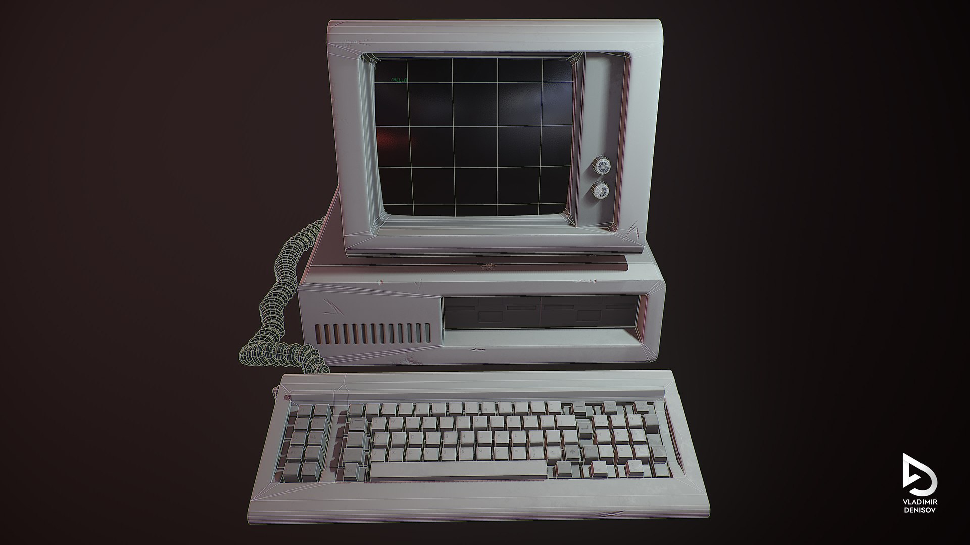 Low-poly Personal Computer Ibm 3D Model - TurboSquid 1714895