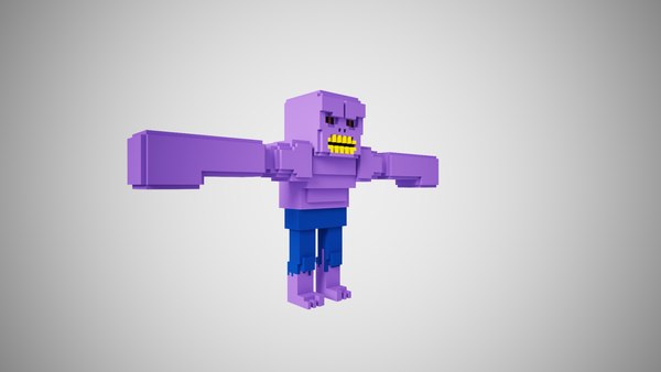 modelo 3d Zombi voxel - TurboSquid 1831721