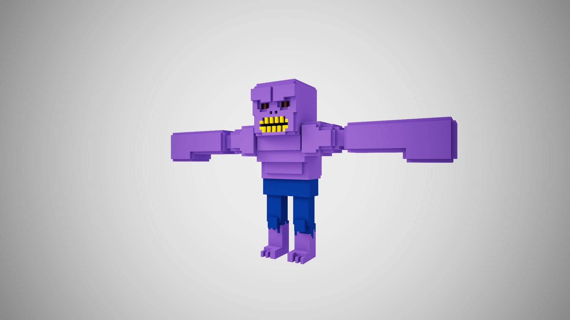 Voxel Zombie Model - TurboSquid 1831721