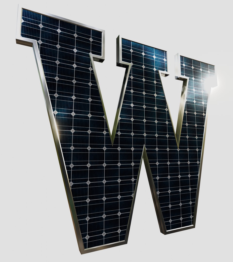 Solar Panel Letter - W 3D Model - TurboSquid 2242440