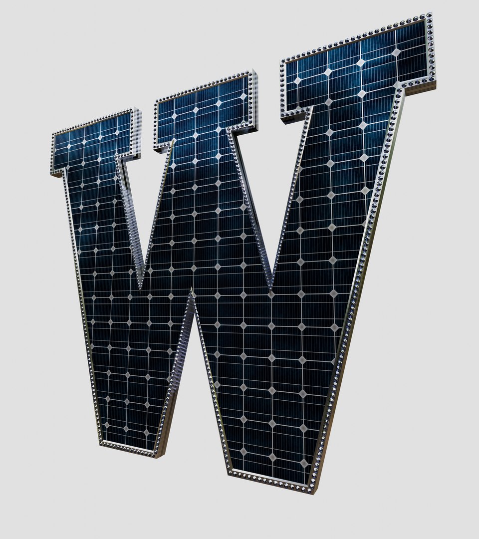 Solar Panel Letter - W 3D Model - TurboSquid 2242440