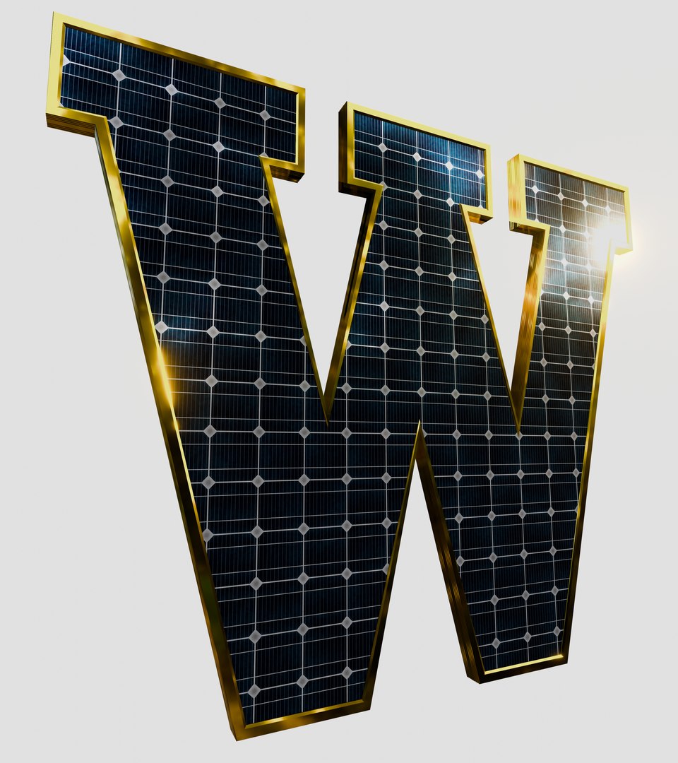 Solar Panel Letter - W 3D Model - TurboSquid 2242440