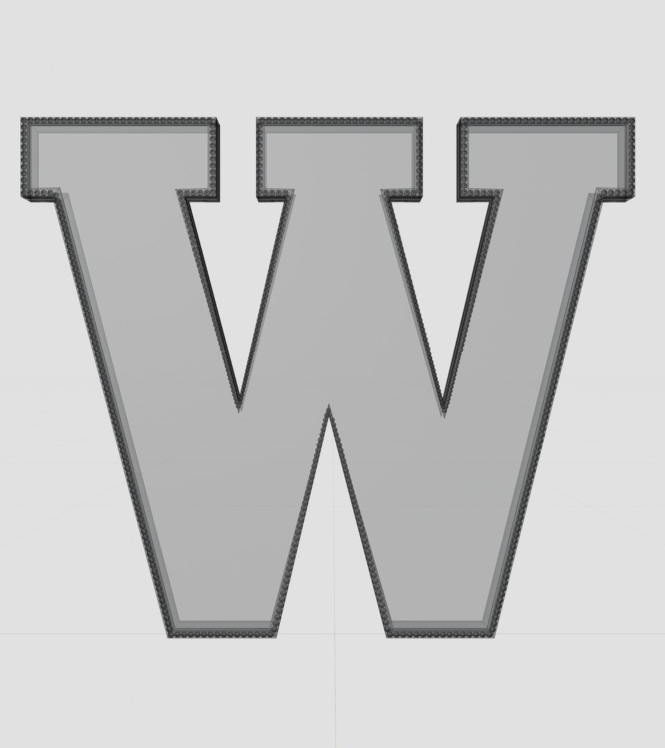 Solar Panel Letter - W 3D Model - TurboSquid 2242440