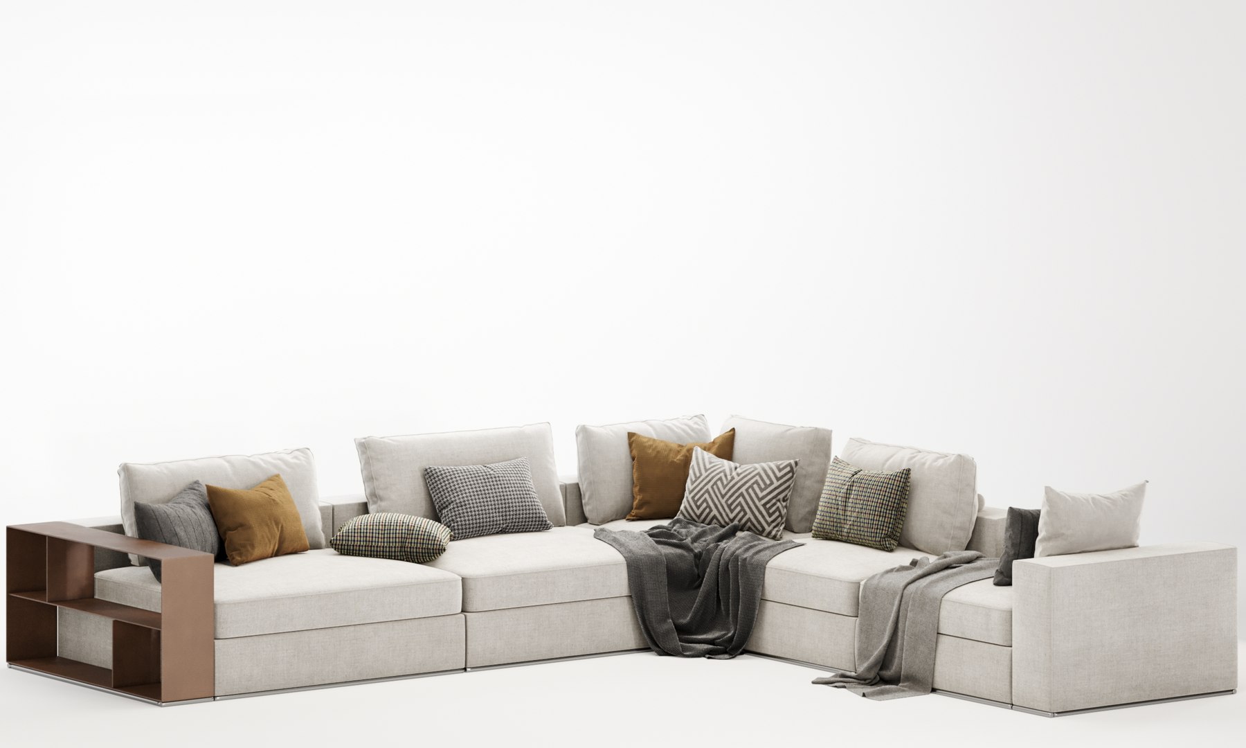 Groundpiece Sectional Sofa By Flexform 3D Model - TurboSquid 2256821