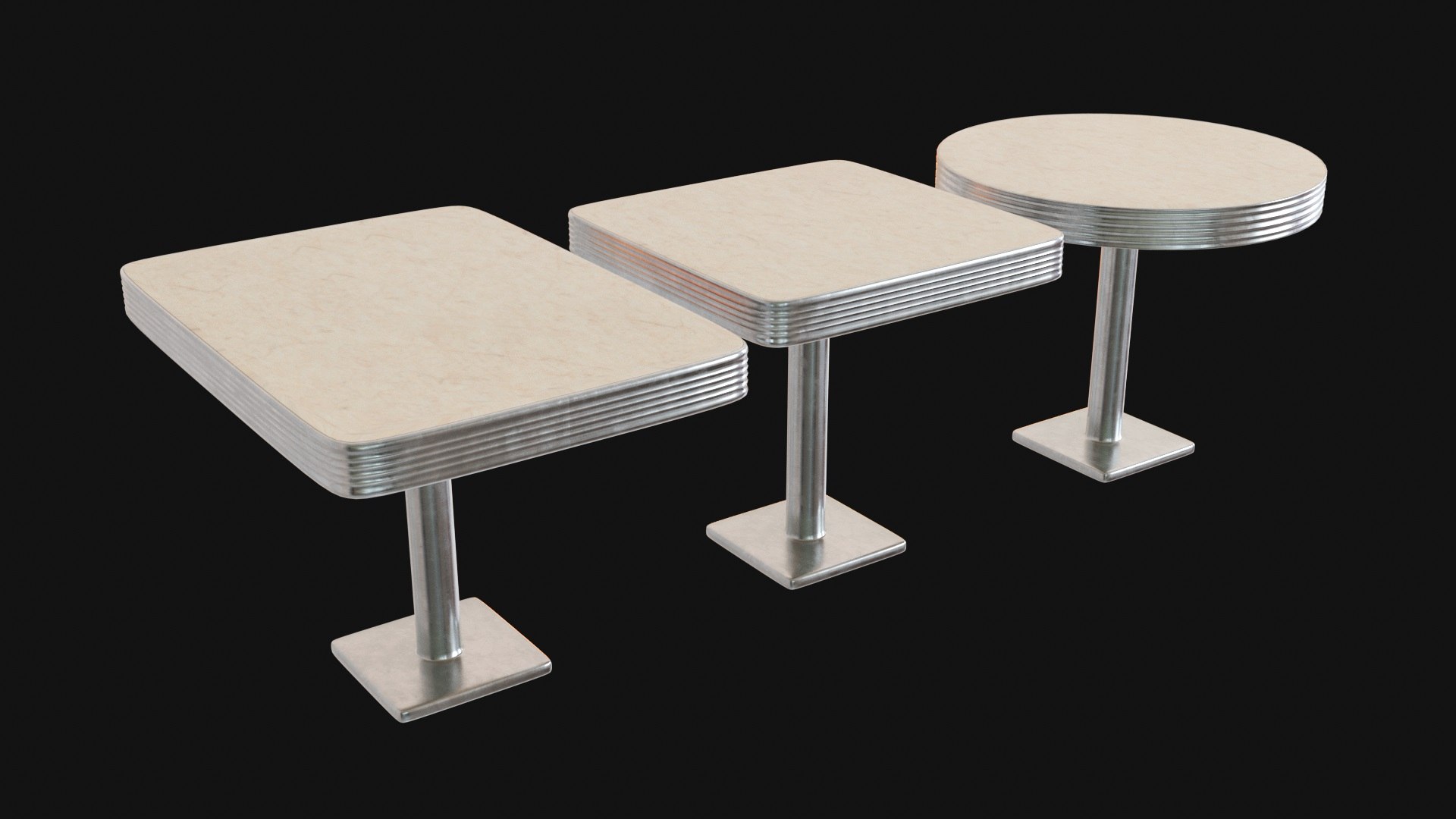 Free Retro Diner 50s Table Model - TurboSquid 2025295