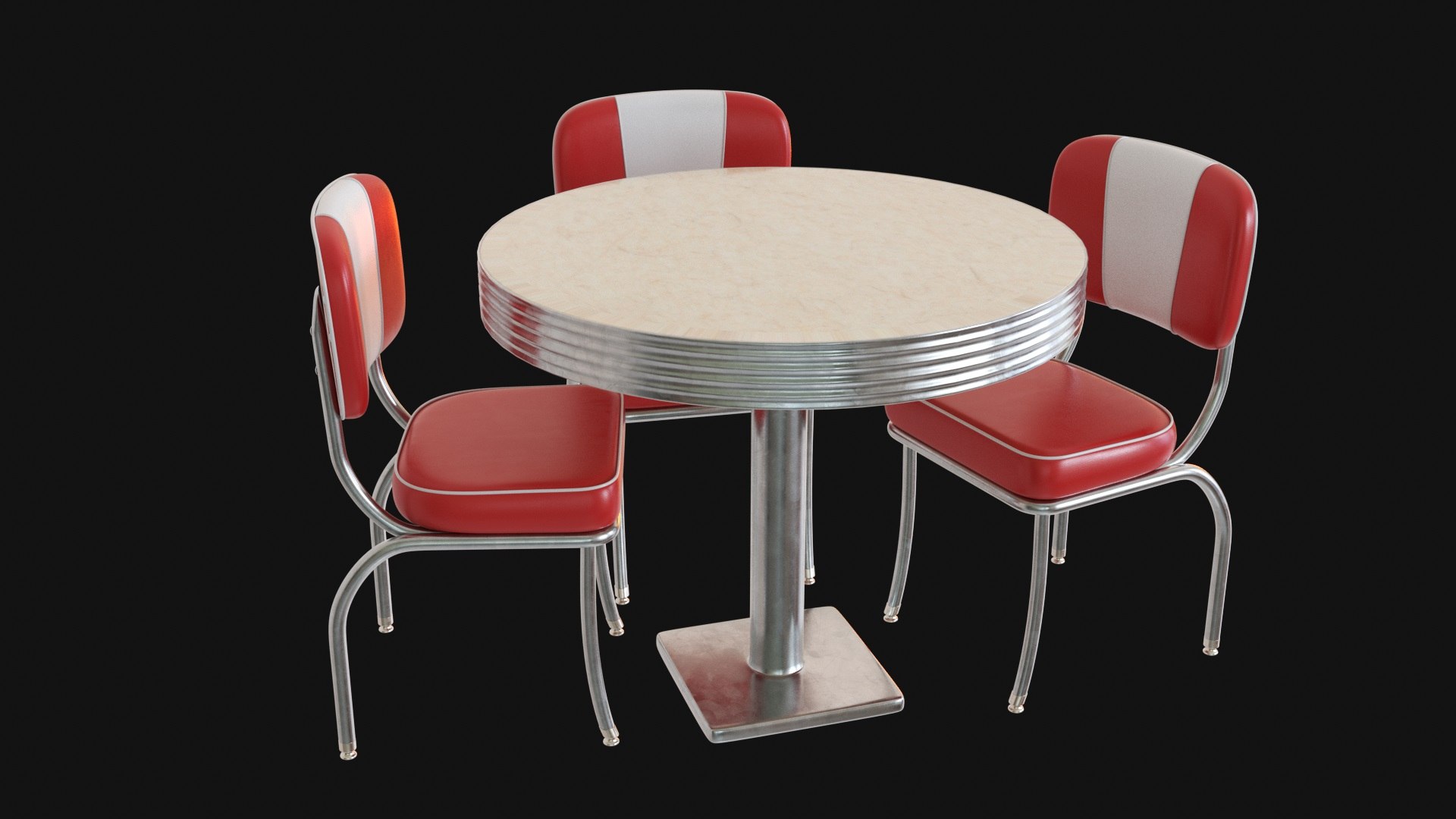 Free Retro Diner 50s Table Model - TurboSquid 2025295