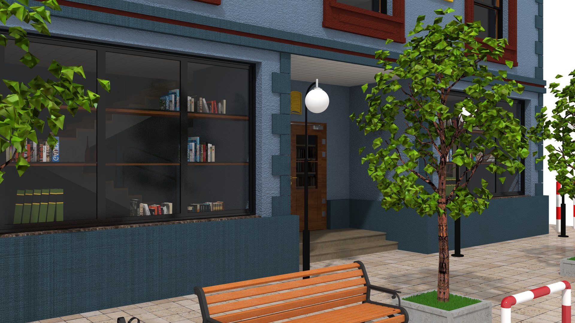 3D Library And Book Store - TurboSquid 1885715
