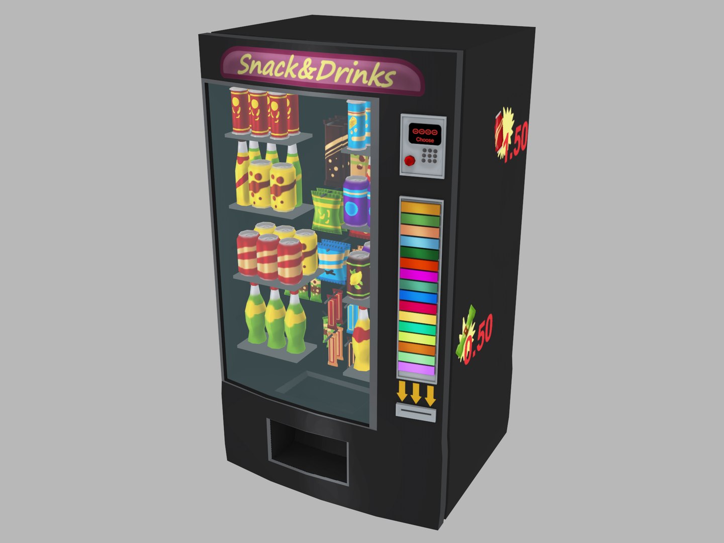 3D Model Vending Machine Snack Drinks - TurboSquid 1316599