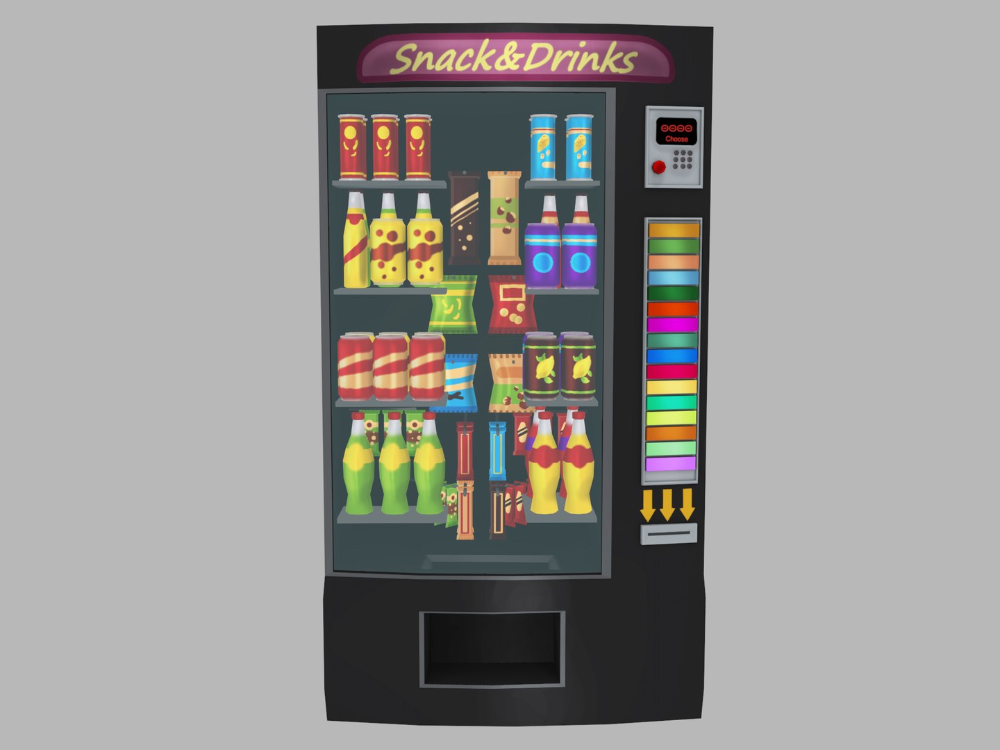 3D Model Vending Machine Snack Drinks - TurboSquid 1316599