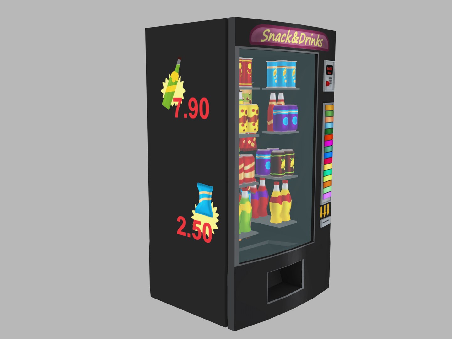 3D Model Vending Machine Snack Drinks - TurboSquid 1316599